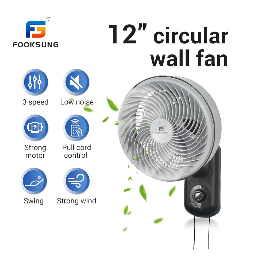2 Year Warranty Wall Fan 12 Inch Silent Dual-Purpose Air Circulation ...