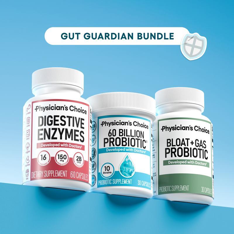 Physician's Choice Gut Guardian Bundle: Advanced Gut Health with 60 Bil ...
