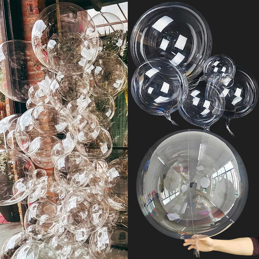 10/20pcs 10-36 Inch Clear Bubble Balloons Large Transparent Bobo ...