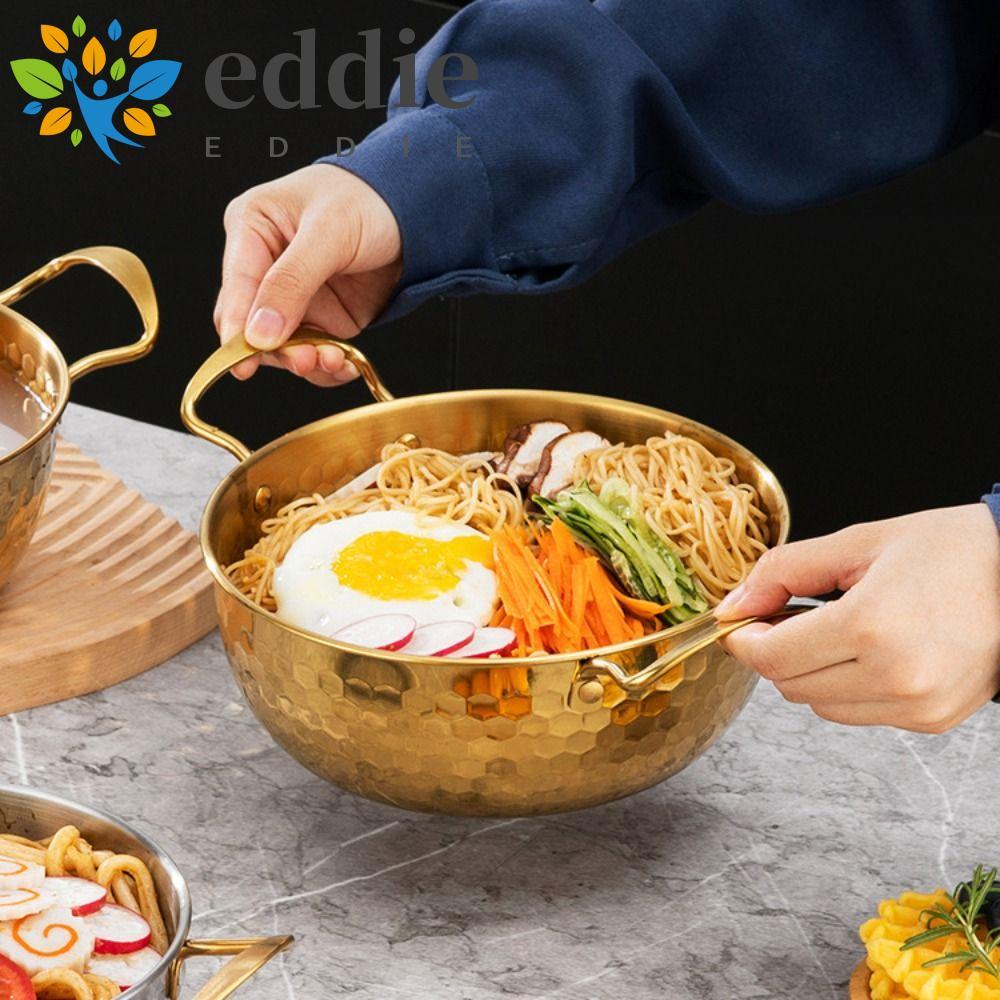 26EDIE Soup Pot, Stainless Steel Hammer Pattern Korean Ramen Pot, Hot ...