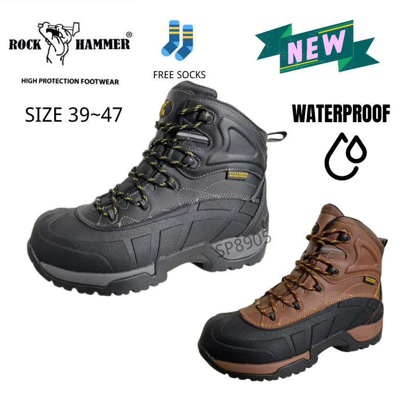 RockHammer Waterproof Safety Shoes RH219 Steel Toe Cap & Steel Midsole ...