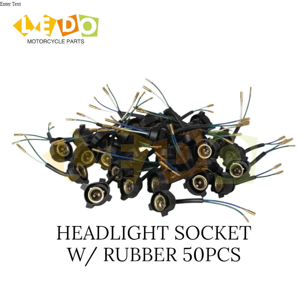 MOTORCYCLE HEADLIGHT SOCKET WITH RUBBER 50PCS | Shopee Philippines