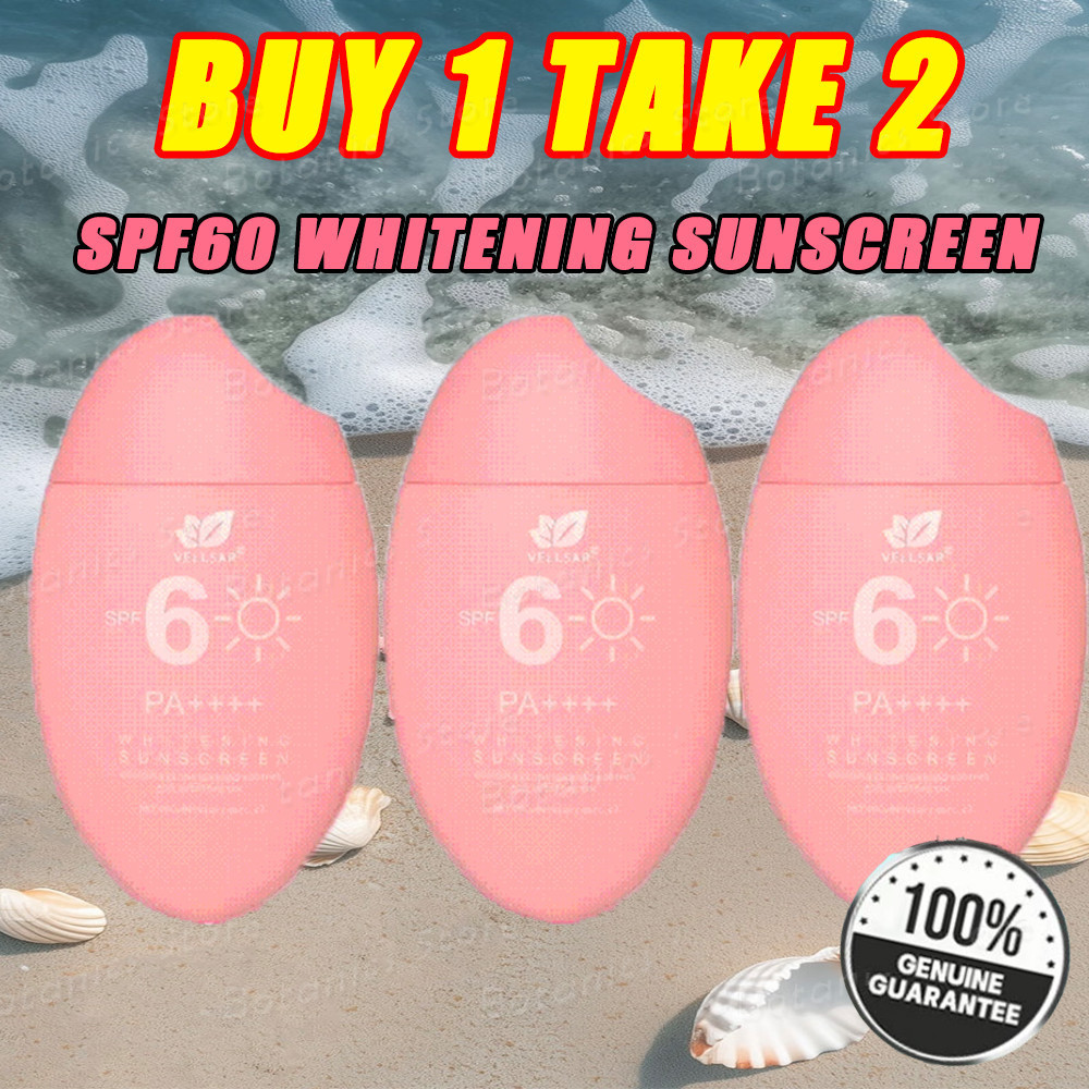 VELLSAR whitening sunscreen SPF 60 PA+++ light sunscreen brightens skin ...