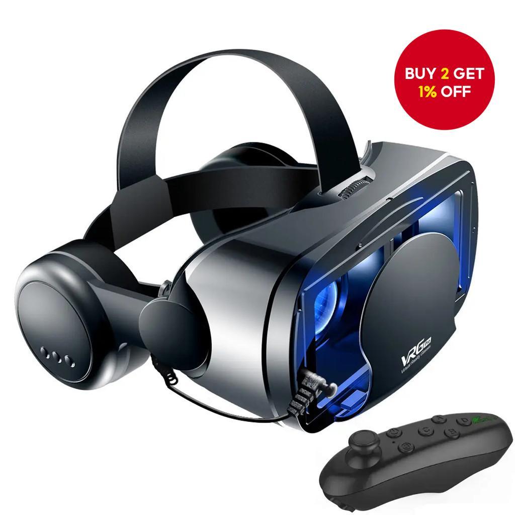3D VR Headset Smart Virtual Reality Glasses Helmet for Smartphones with ...