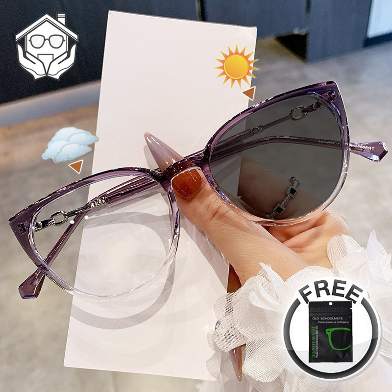 Photochromic Anti Radiation Glasses for Women Men Smart Transition ...