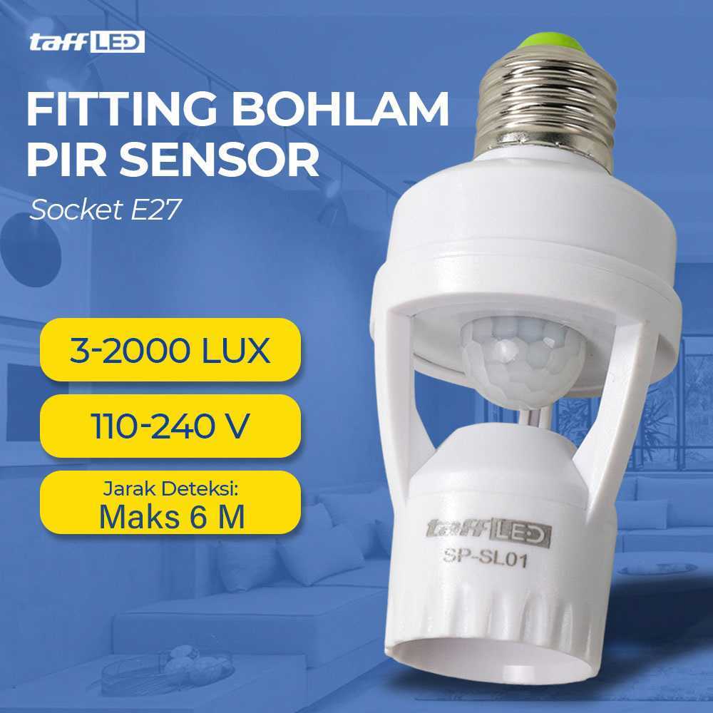 TaffLED PIR Sensor Light Bulb Fitting 2000 LUX 240V 60W E27 - SP-SL01 ...