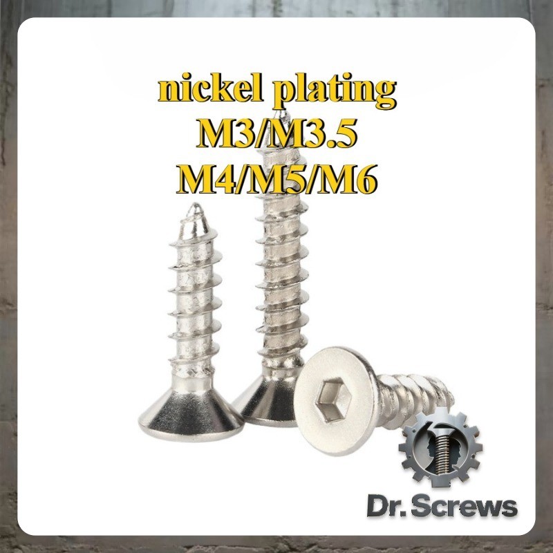 Nickel-plated Hex Self-Tapping Screws|Countersunk Screw |wood screws M3 ...