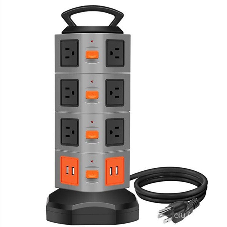 US Standard Power Strip with Cord Management2Rice4Vertical14In-stock ...