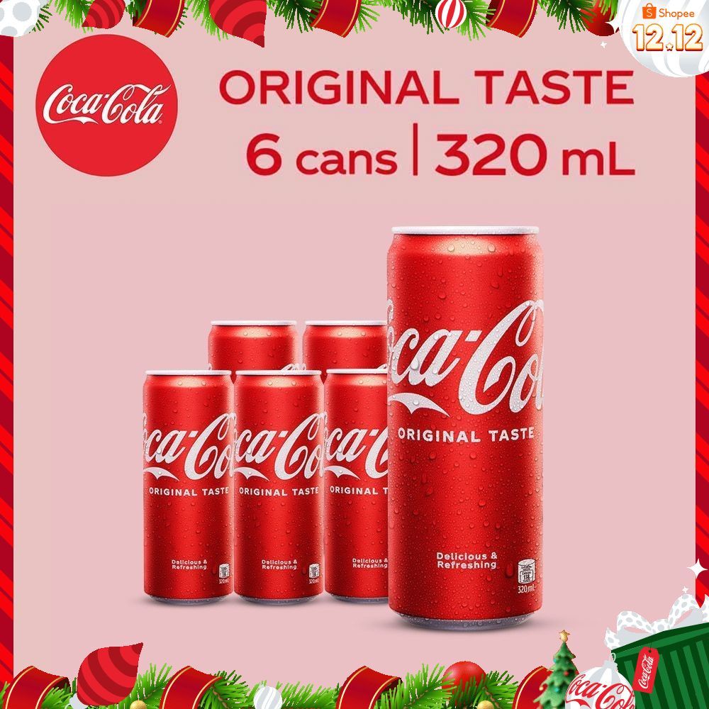 Coca-Cola Original Taste 320ml - Pack of 6 | Shopee Philippines