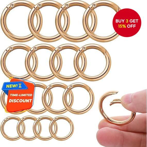 10 Pcs O Ring Clip Spring O Ring Clasp Round Mini Carabiner for Bag ...