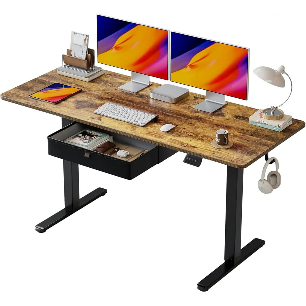 Banti Electric Standing Desk With Drawer, 55x24 Inches Adjustable ...