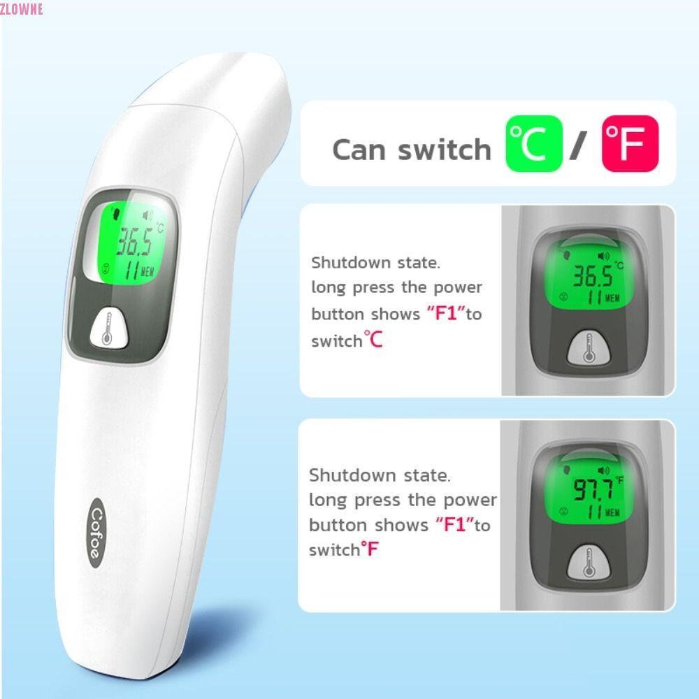 ZLOWNE Digital Infrared Thermometer, Non-Contact LCD Display ...