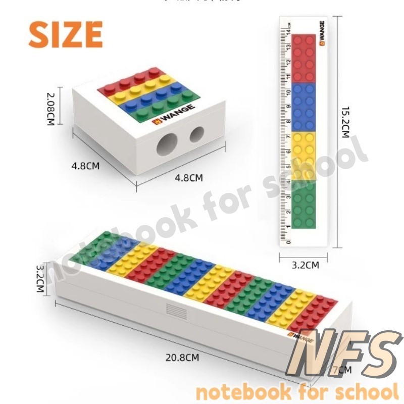 NFS Brick Pencil Case For Kids Children's Pencil Box Building Blocks ...