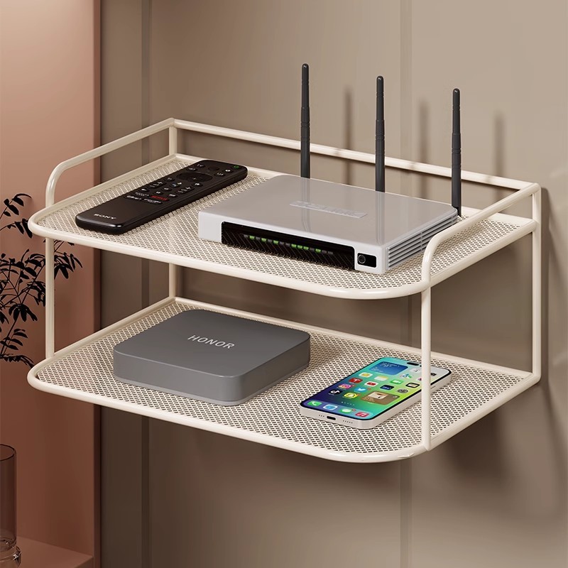 Router Set-Top Box Bracket Camera Shelf Wall-Mounted Perforation-Free ...