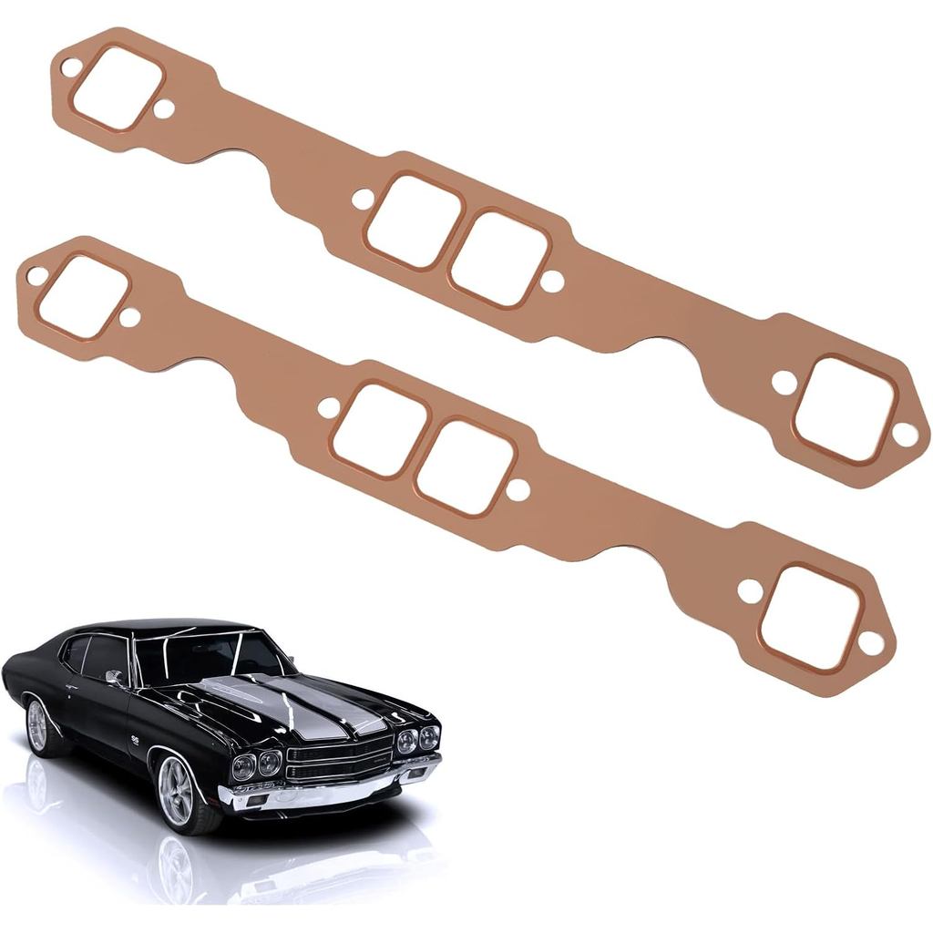 SBC Header Gaskets, Oval Port Copper Header Exhaust Gasket Seals ...