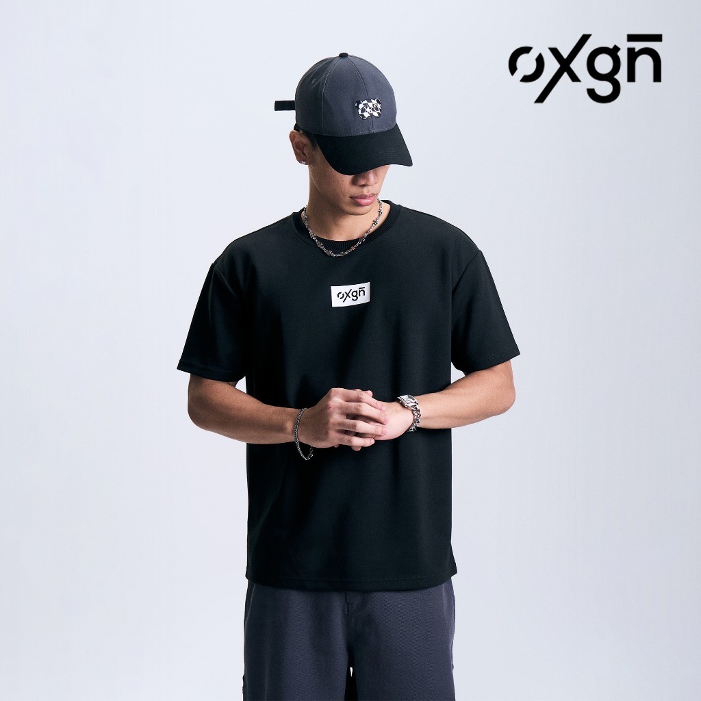 OXGN Logo T-Shirt For Men (Black/White/Coffee/Khaki) | Shopee Philippines