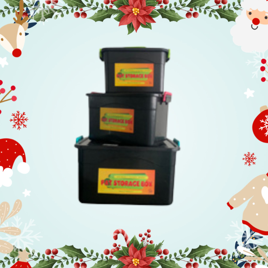 Happy Plastic Pat Storage Box Black Color Organizer Tray Cute Minimal ...