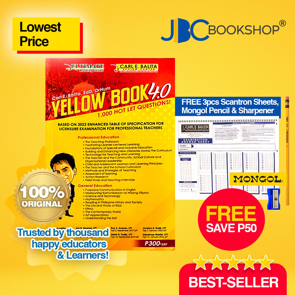 Yellow Book 4.0 (2023 New Curriculum LET Reviewer) by Carl Balita CBRC ...