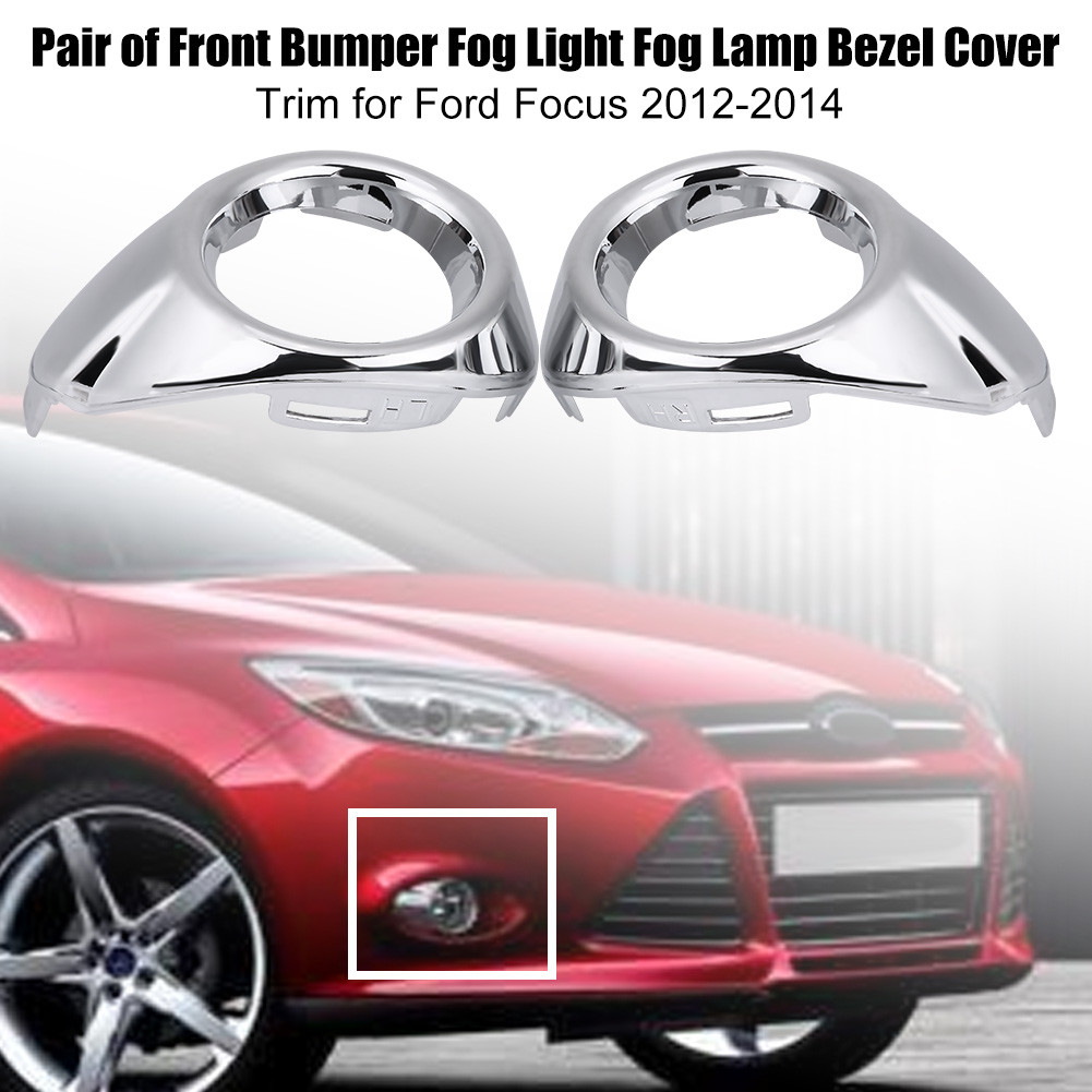 Front Bumper Fog Light Bezel Cover for 2012-2014 Chrome Plated ...