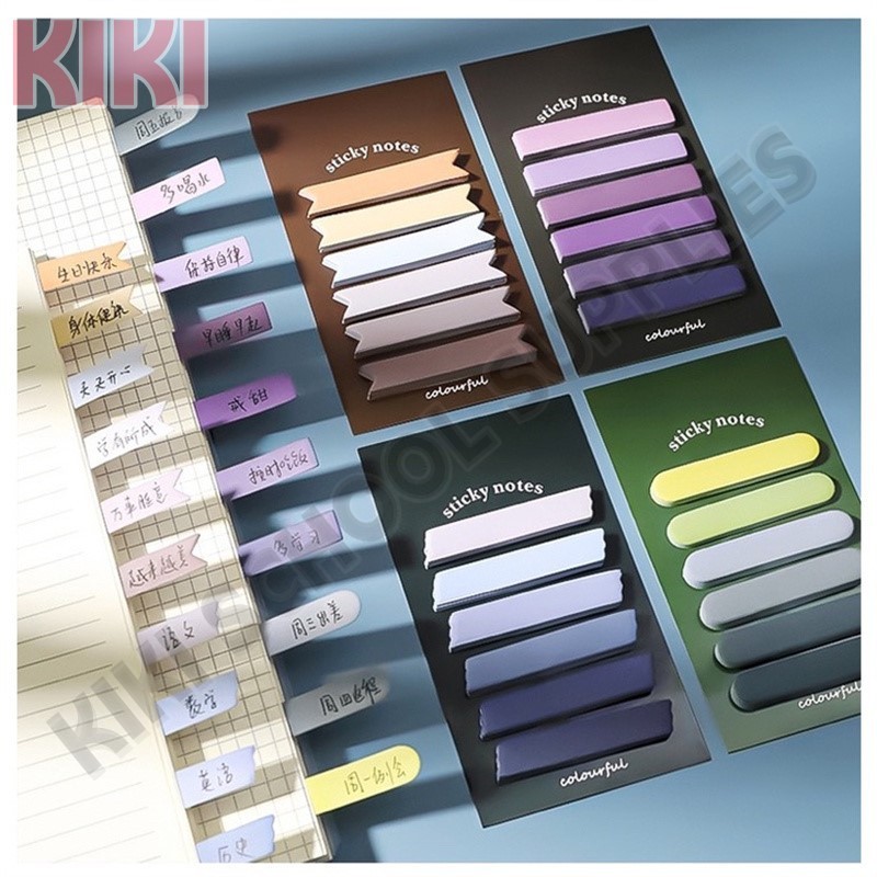 KK 120 Sheets Morandi Color Sticky Notes Index Sticker Label Sticky ...