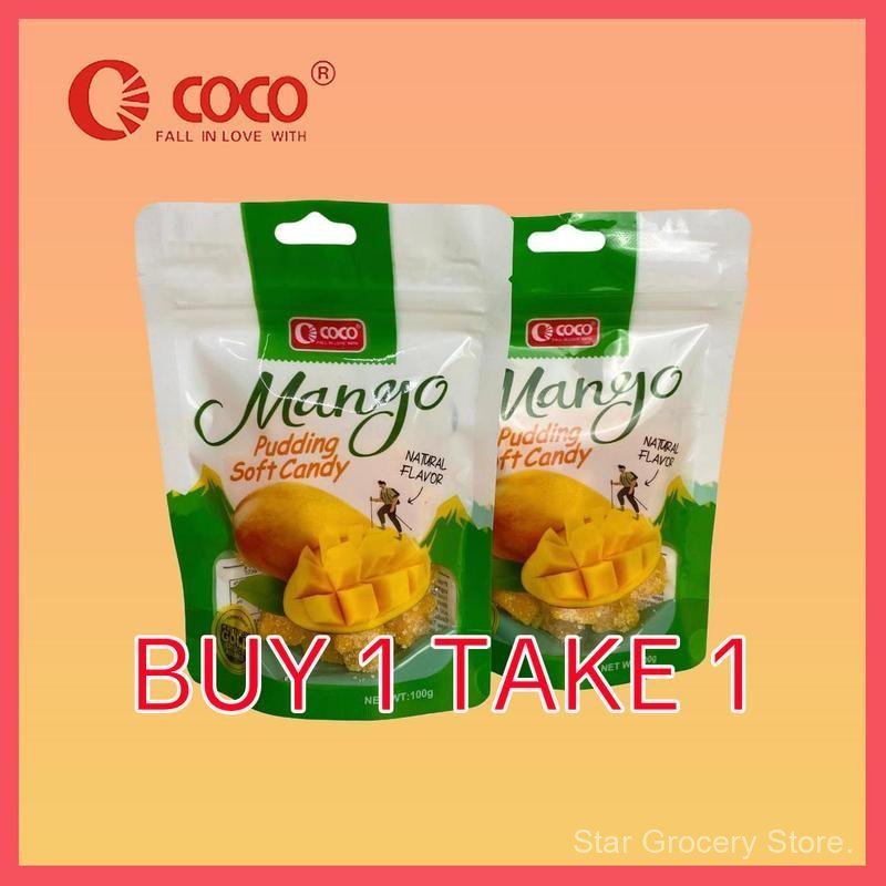 【BUY 1 TAKE 1】COCO Mango Pudding Soft Candy 100g Per Pack|Soft /Gummy ...