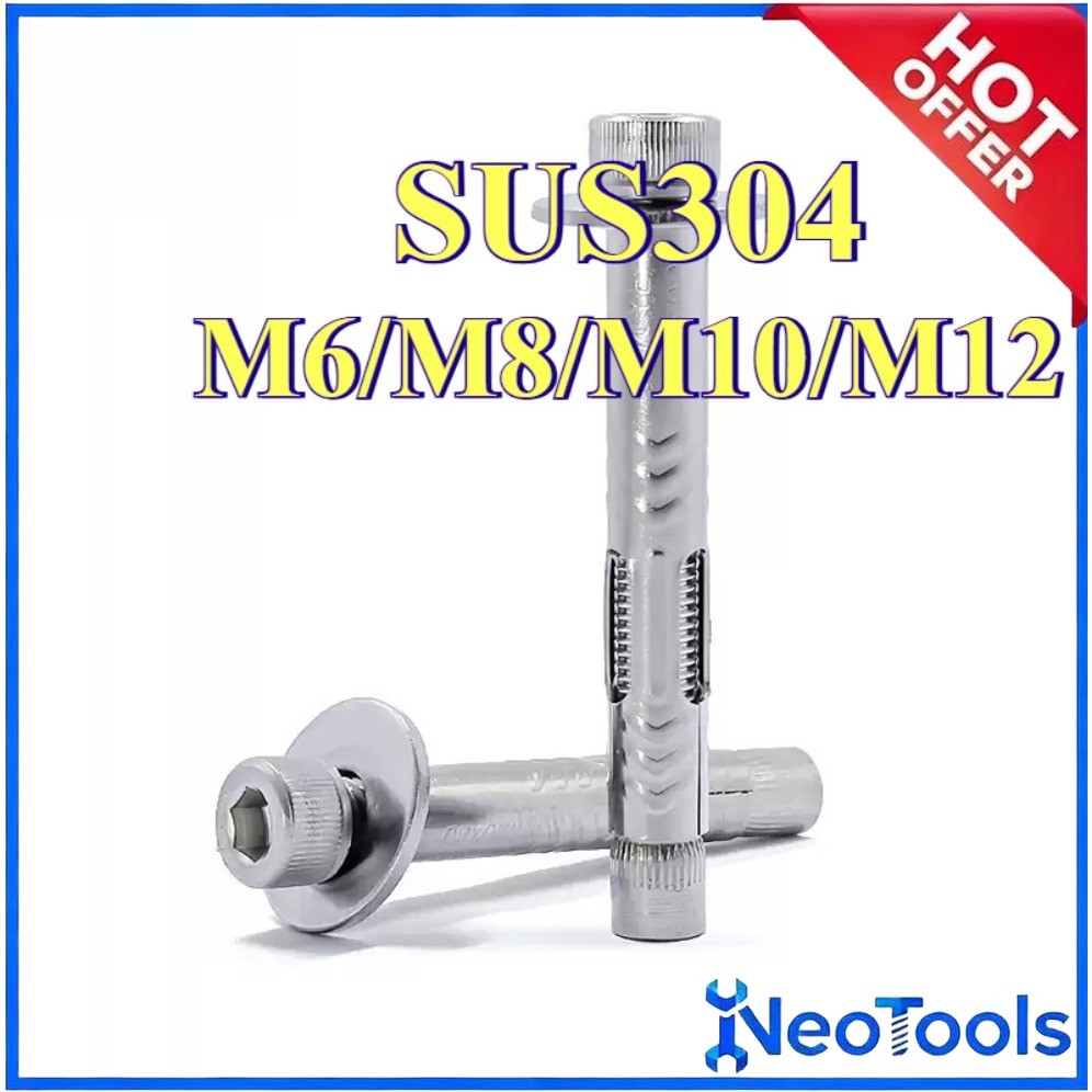 304 STAINLESS Dyna Bolt Expansion Bolt Dyna Bolt Sleeve Anchor / SS304 ...