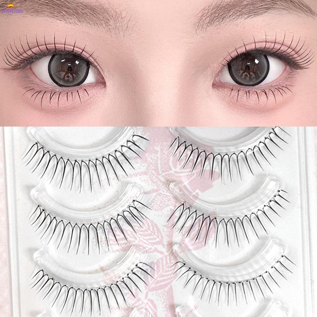 Thin Band Strip Wispy Fake Lashes Fluffy Natural Wispy Lashes For Work ...