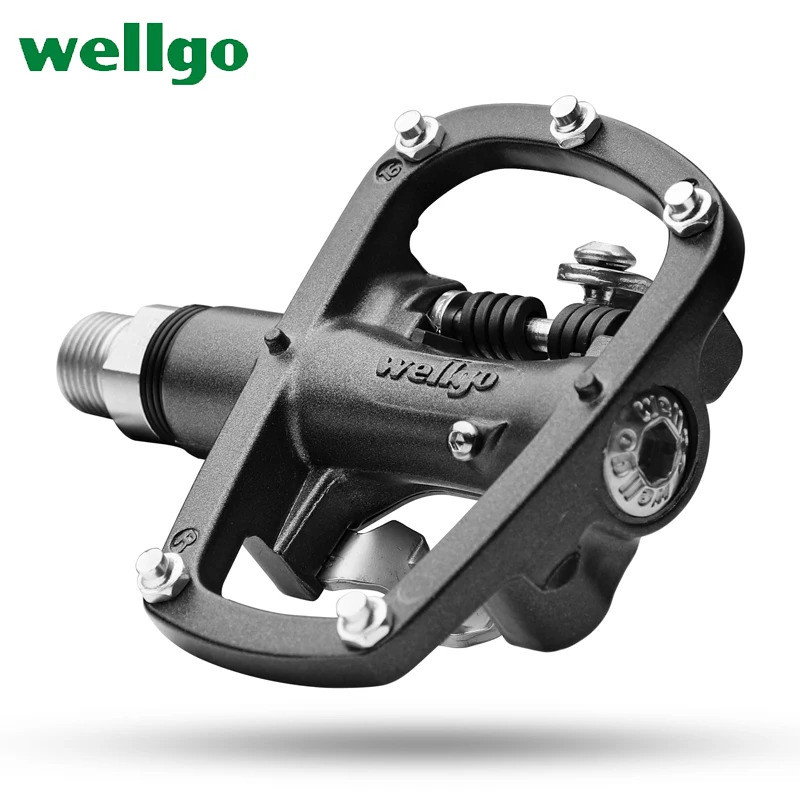 Wellgo R120B MTB Mountain Bike Clipless Pedals With Cleats SPD ...