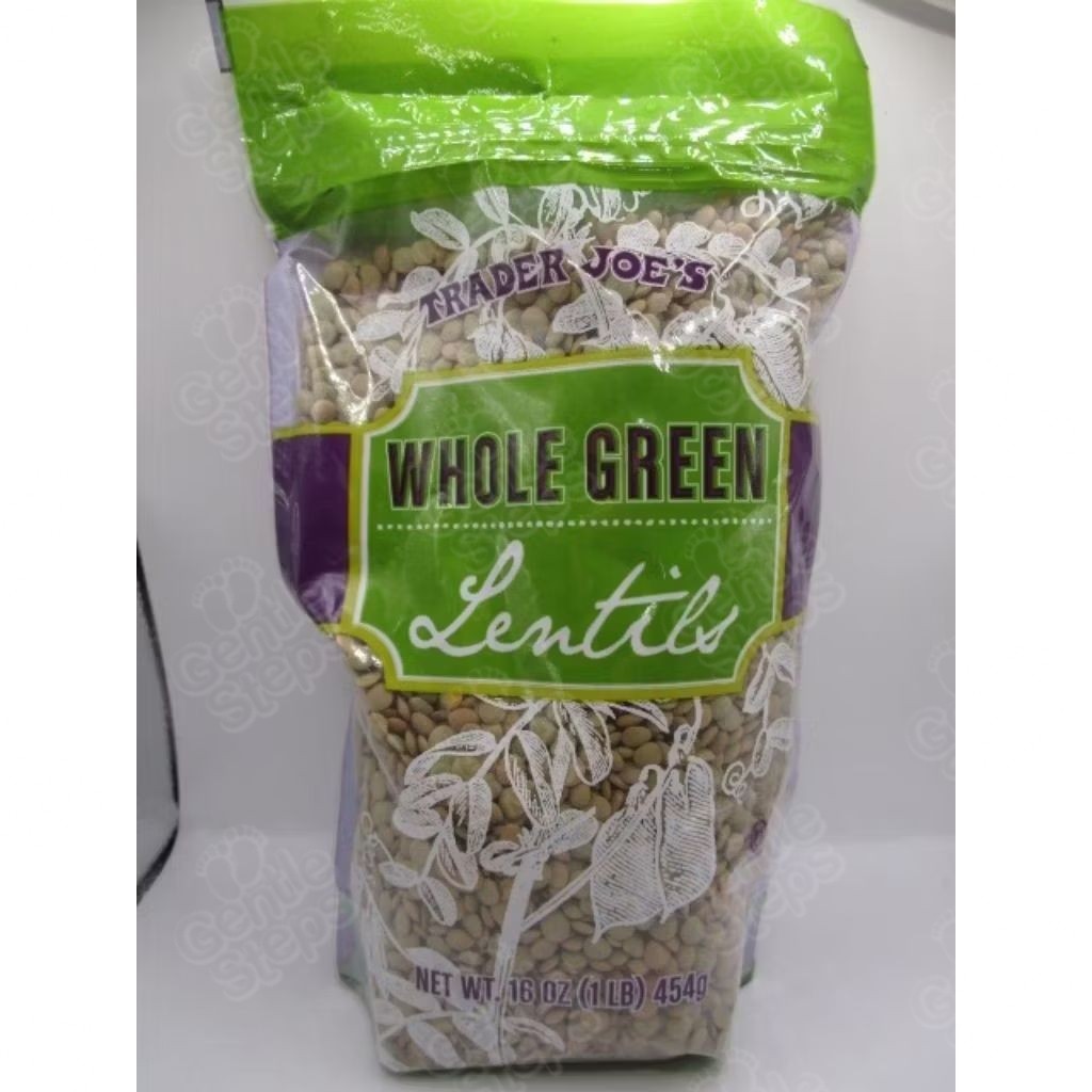 TRADER JOE'S WHOLE GREEN LENTILS DRIED HIGH PROTEIN FIBER HEALTHY BEANS ...