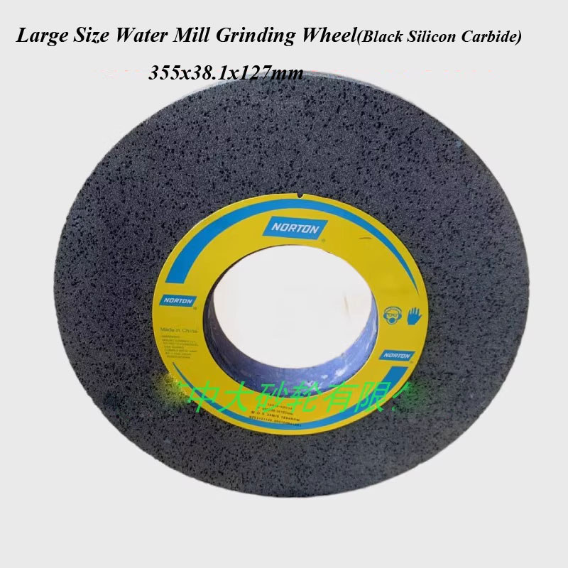 Large Size Water Mill Grinding Wheel 355x38.1x127mm Black Silicon ...