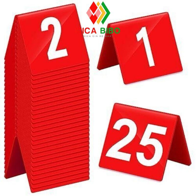 Combo of 10-50 custom mica number cards for eateries, cafes ...