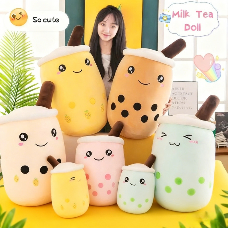 Milktea Pearl Stuff Toy 25cm Tea Fruit Shake Plush Doll Soft Pillow ...