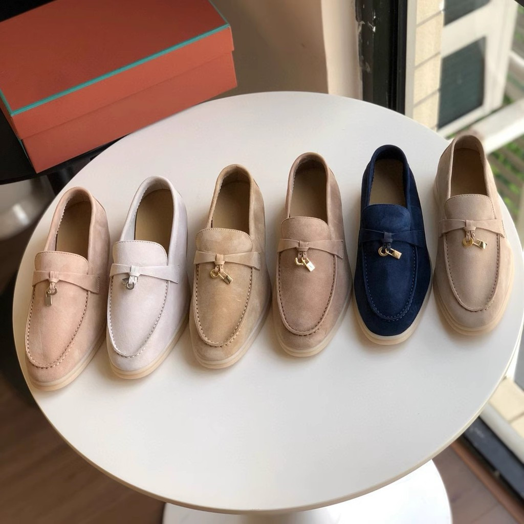 No Brand LP Women Loafers Genuine Leather Slip-on Moccasins Flat Suede ...