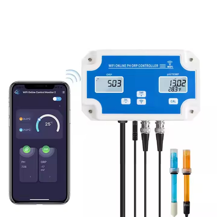 Portable Digital pH ORP Controller Meter Tester Online WiFi Hydroponic ...