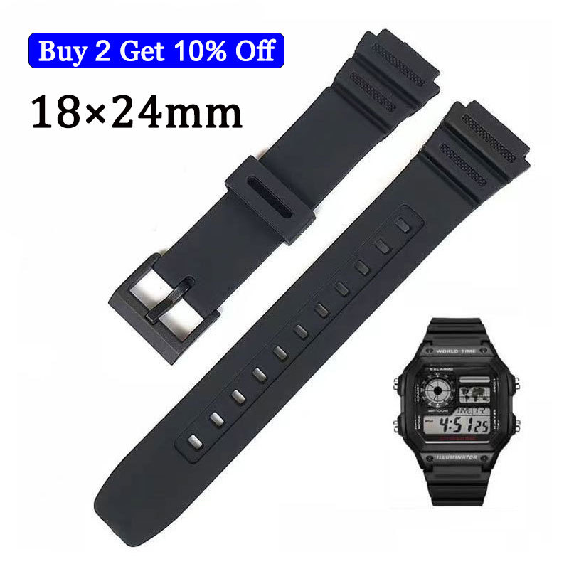 18mm Resin Watch Strap for Casio G-shock AE-1200 AE-1300 AE-1100w W ...