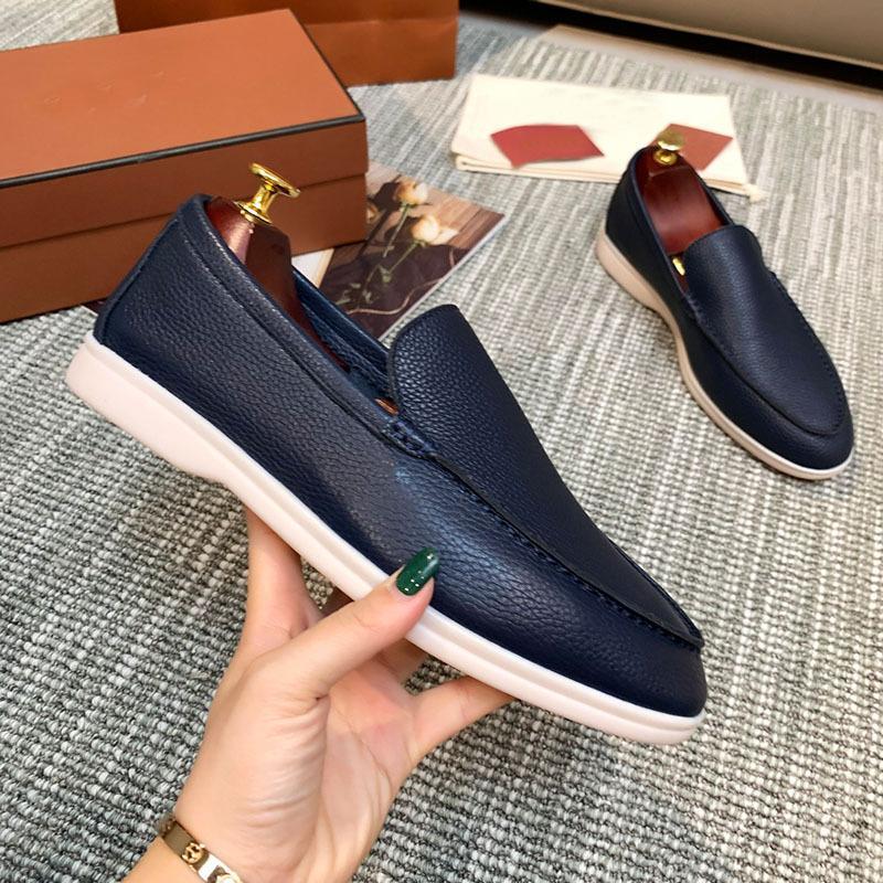 Men's Loafers New British Style Comfortable Flat Shoes with Laces LP ...