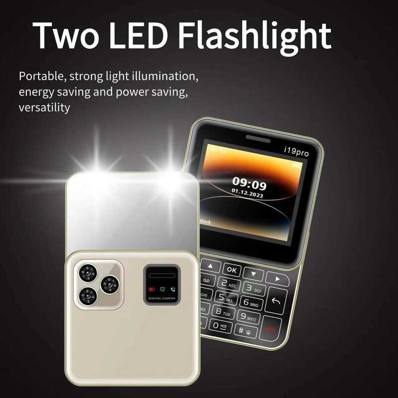 New I19 Pro Square Slide Button Mini Mobile Phone 2.4inch Dual SIM 4G ...