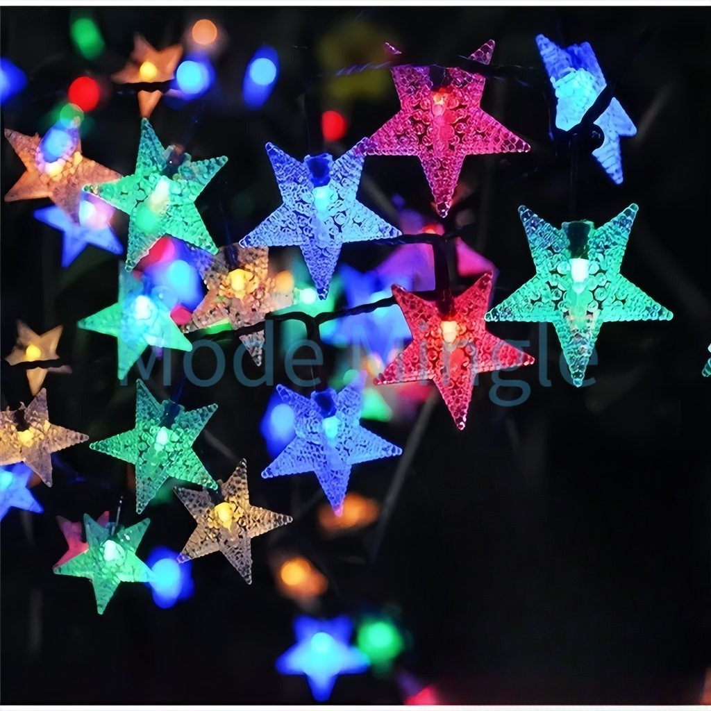 Star String Lights|Christmas Star Lights|Outdoor Waterproof Garden New ...