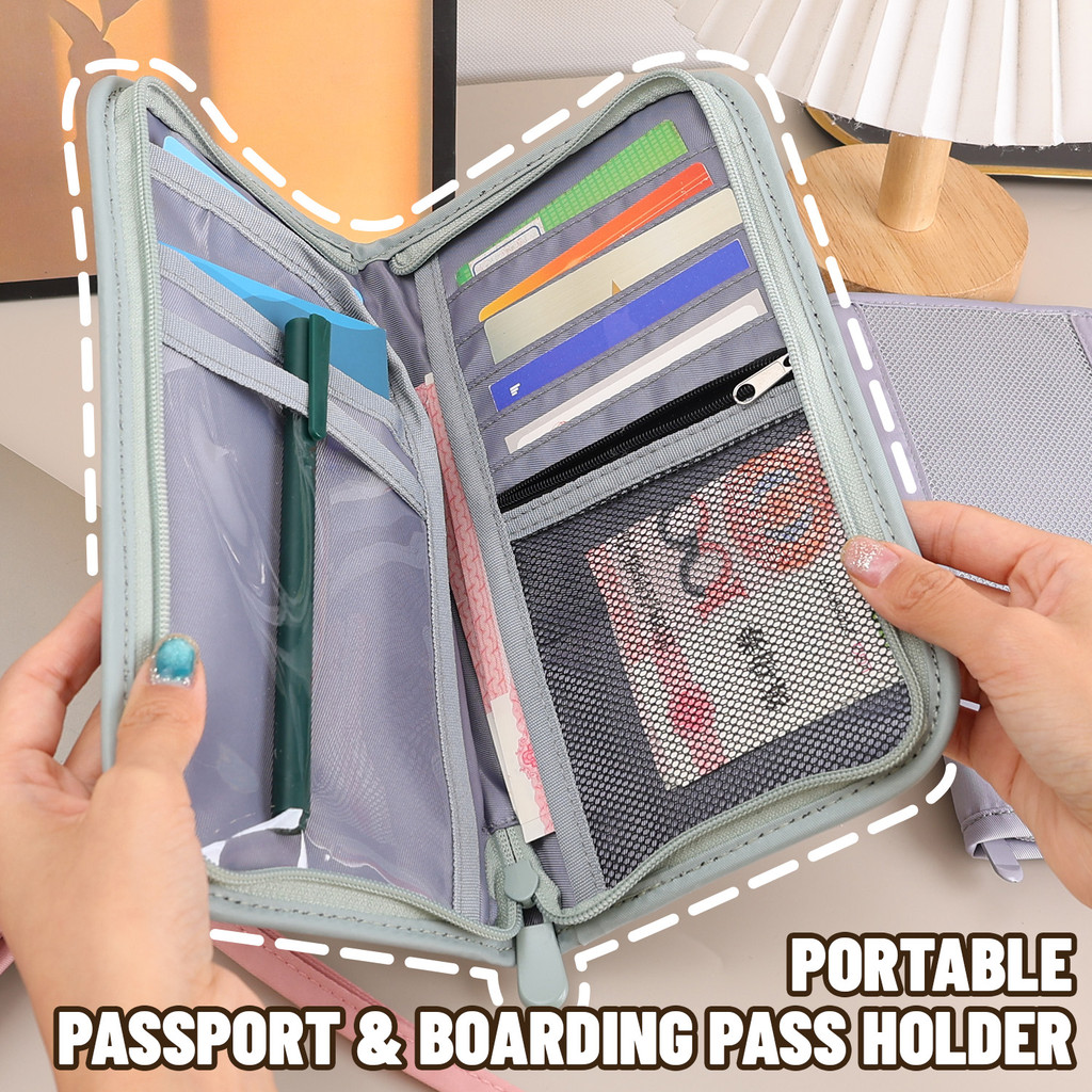 Lightweight Portable Passport Holder - Multi-Pocket Travel Organizer ...