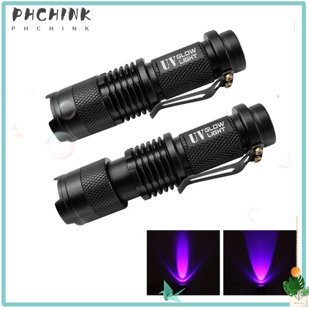 CHINK UV Flashlight, 395nm Zoomable Ultraviolet Torch, Detection Light ...