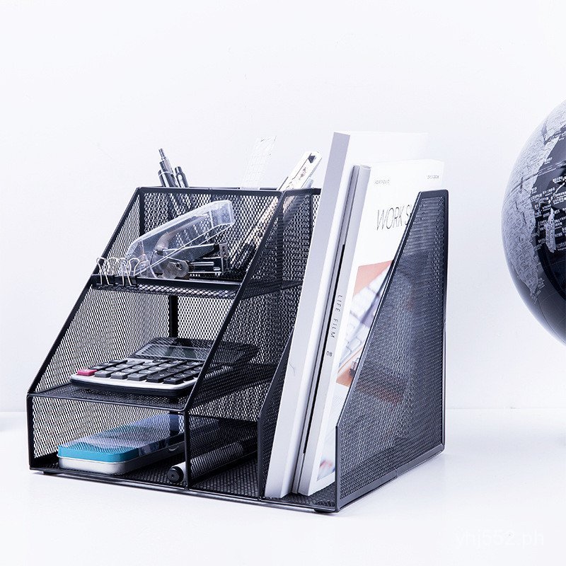 Vertical Metal File Folder Bookshelf Multi-layer79075File Rack File ...