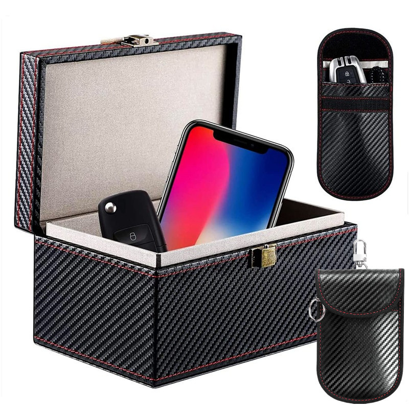 Anti Theft Signal Shielding Faraday Box with Bag Key Protector Signal ...