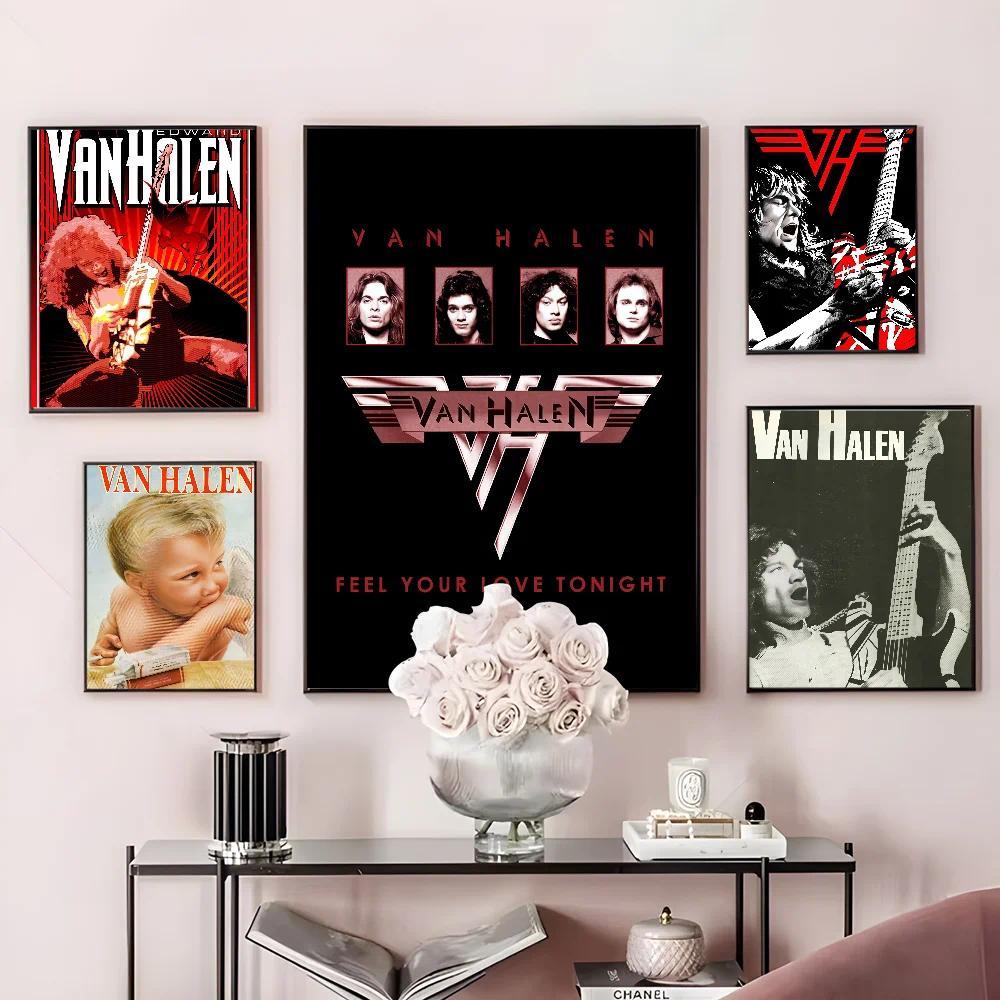 Classic Van Halen Retro Rock Band Poster Wall Art Print for Living Room ...