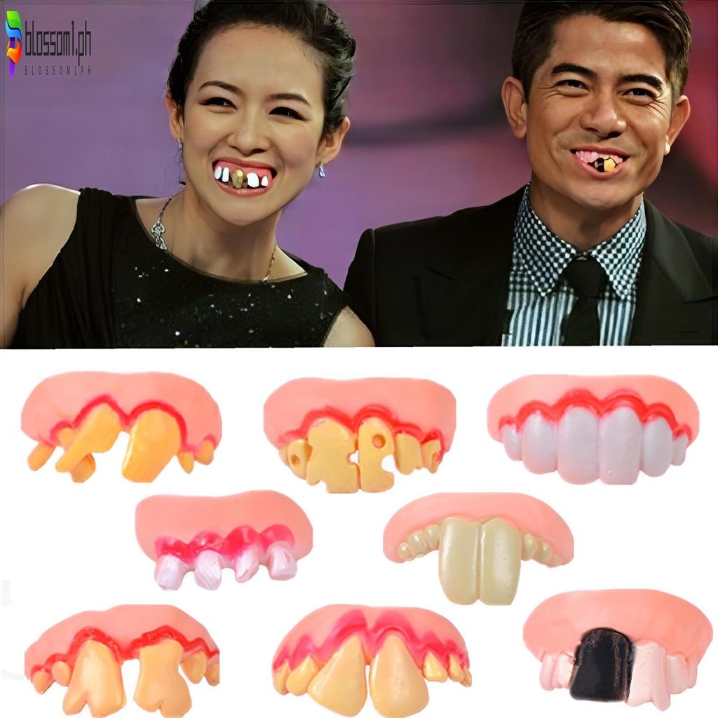 Funny Fake Teeth for Halloween Creepy Funny Costume Dentures for Pranks ...