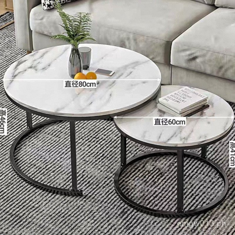 Iron Art Coffee Table Desktop Coffee Table Round Living Room Round ...
