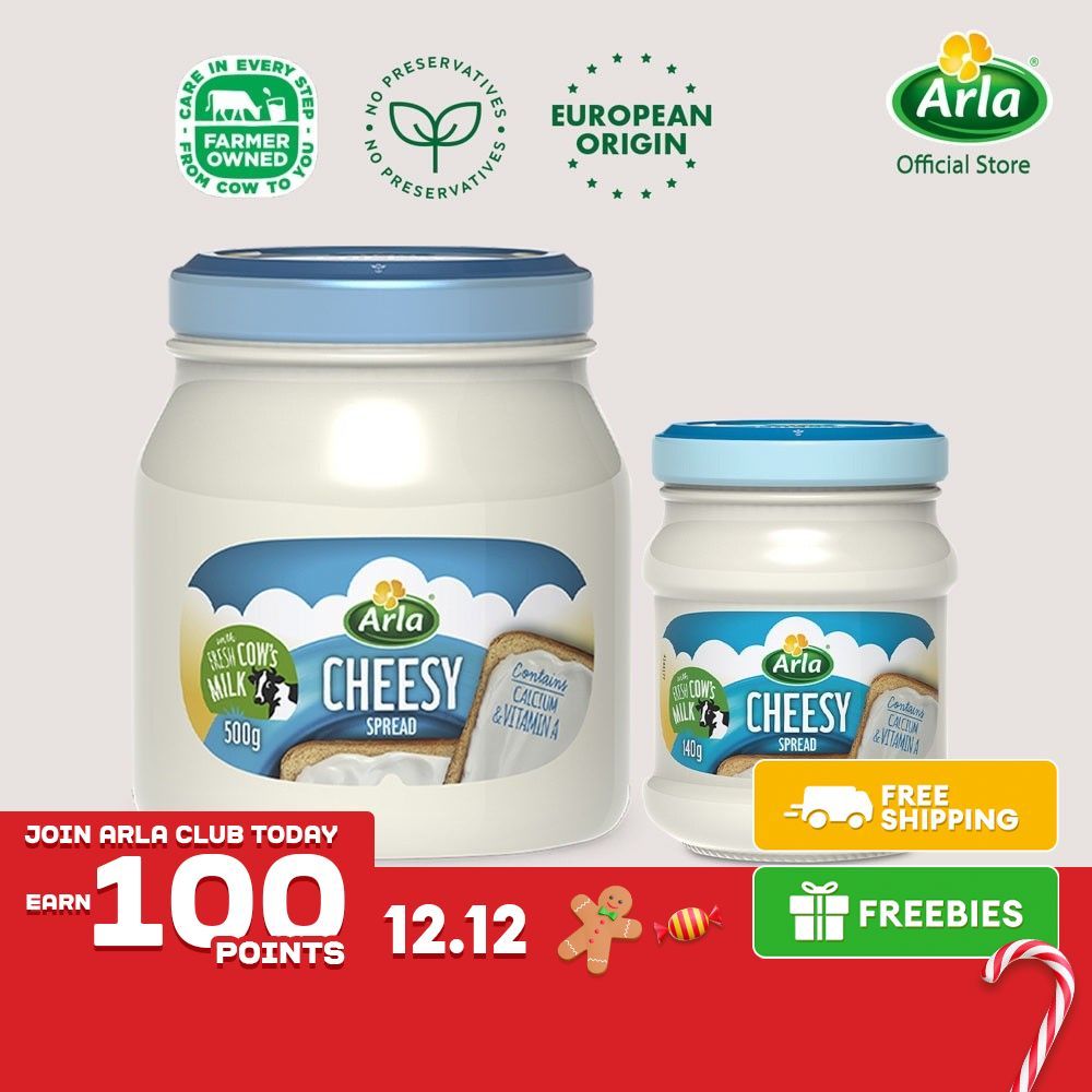 Arla Cheesy Spread 140g and 500g Bundle | Shopee Philippines
