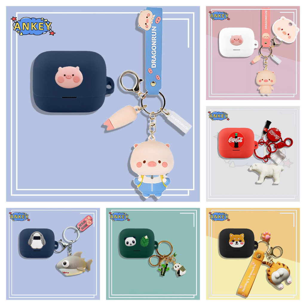 Case for EarFun Air Pro 4+ Protective silicone Cute polar bear pendant ...