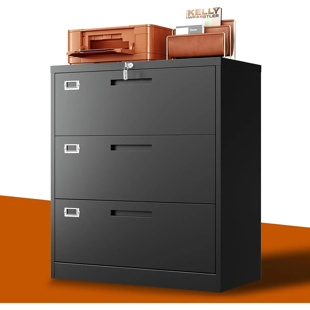Cabinet With Lock,metal Filing With 3 Drawer,steel Lateral File For ...