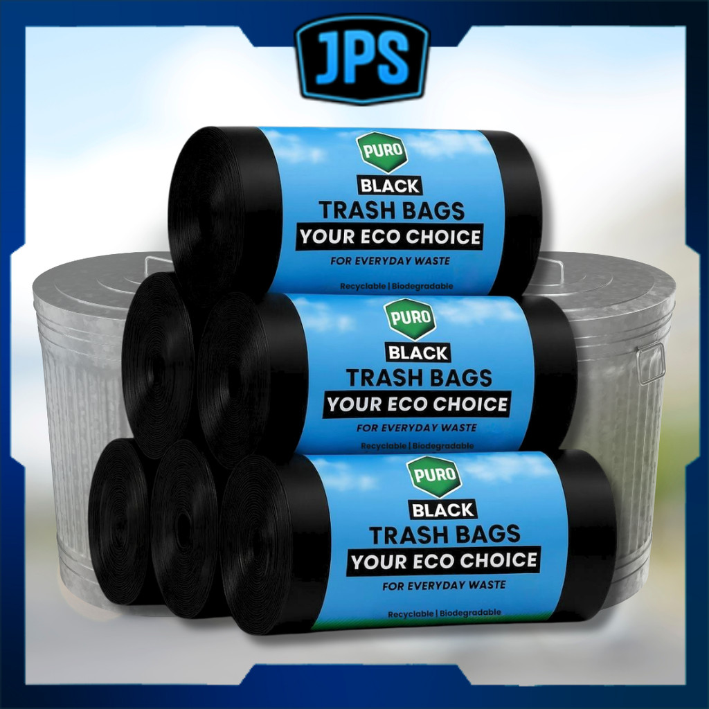 Disposable Black Garbage Trash Bags - Sizes S to XXL - 10/25 Sheets per ...