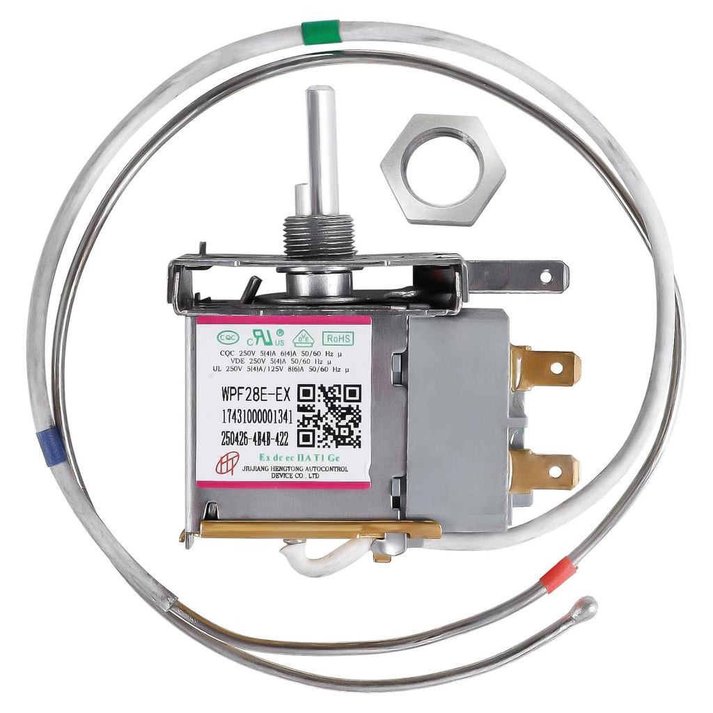 WPF28E-EX Freezer Thermostat - 2-Pin Replacement for Midea, Arctic King ...